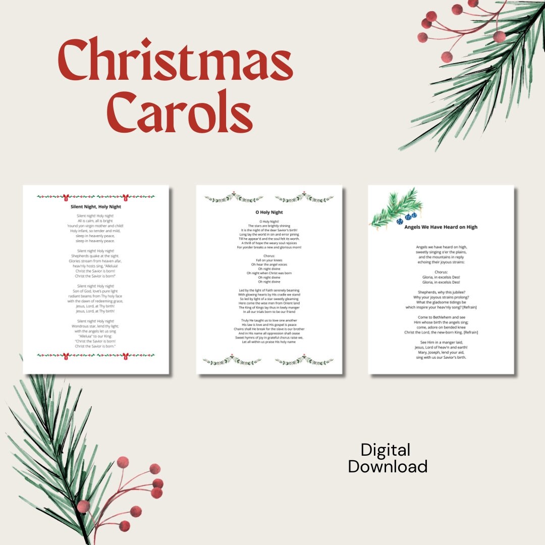 Christmas Carols Songbook, Christmas Songs, Christmas Songbook ...