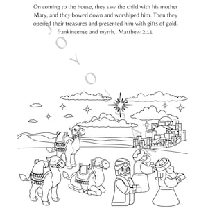 14 Printable Christmas Nativity Coloring Pages for Children, Christmas ...