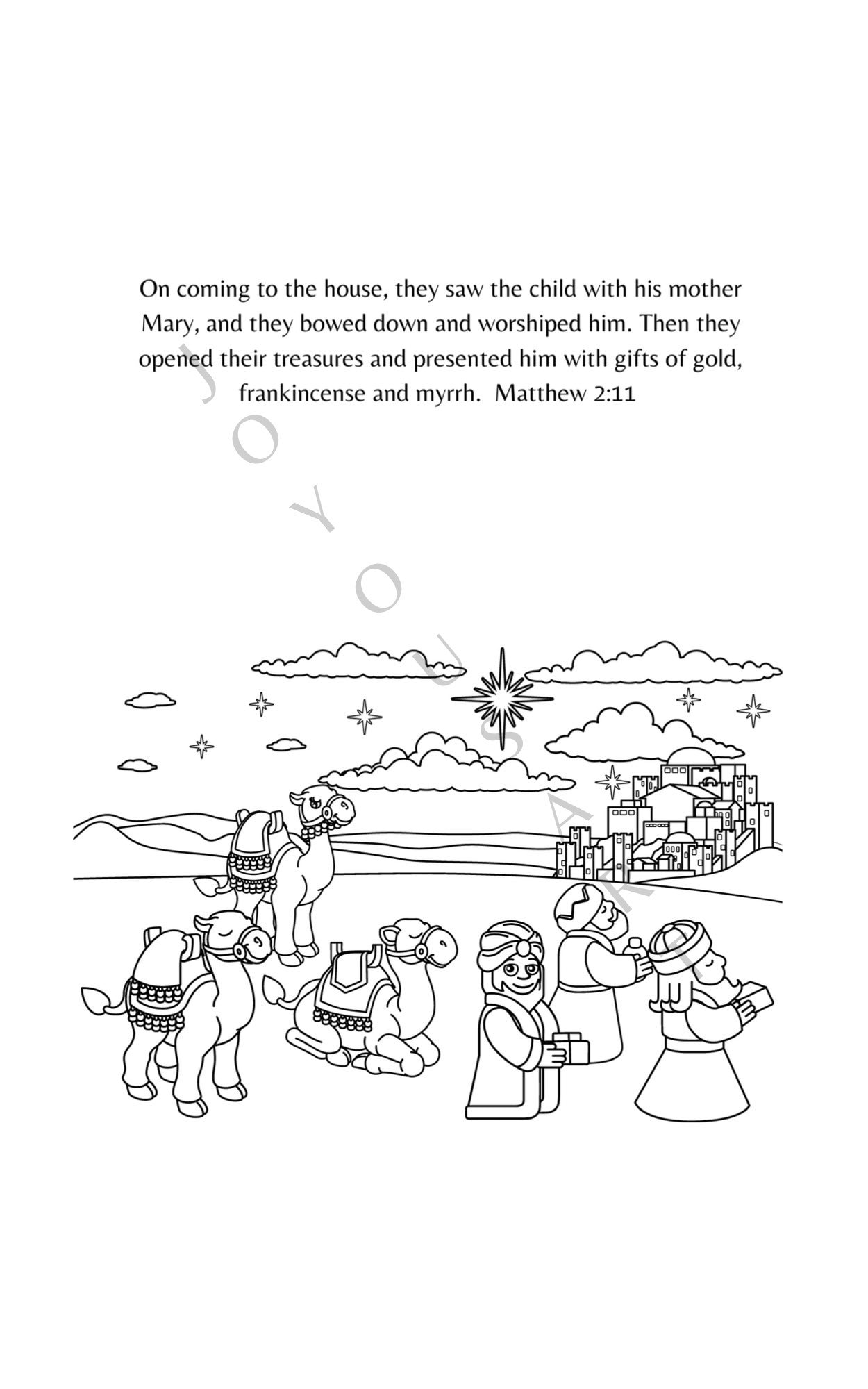 14 Printable Christmas Nativity Coloring Pages for Children, Christmas ...