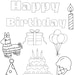 Printable Birthday Coloring Pages, Birthday Activity, Birthday Coloring ...
