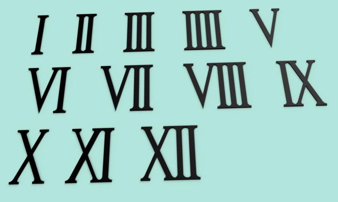 Roman Numeral Clock Numbers – 3D Printed, Custom Sizing - Etsy