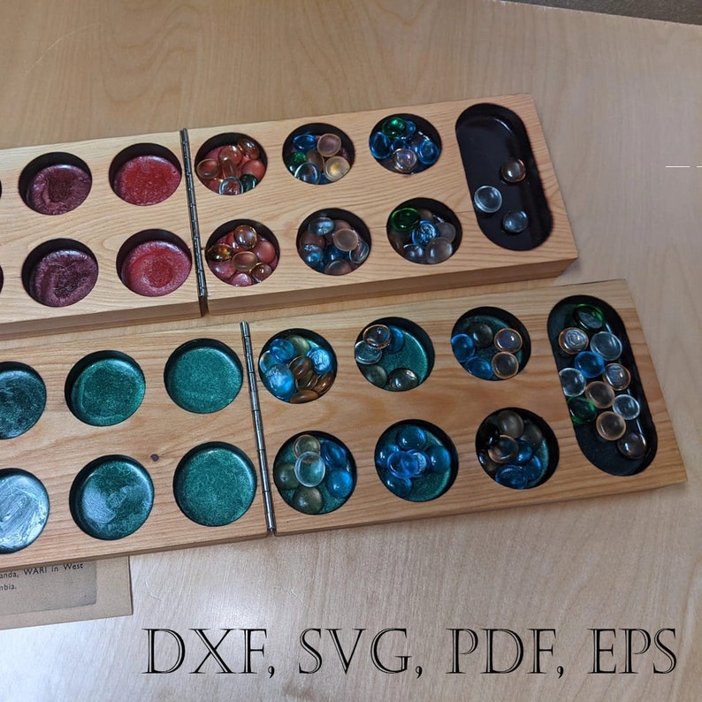 Mancala Board Game SVG, DXF PDF, Files - Etsy
