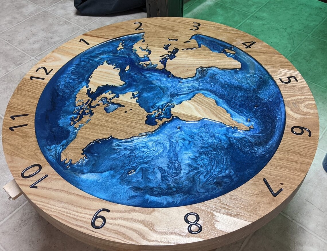 World Map Clock DXF, SVG, EPS Files - Etsy
