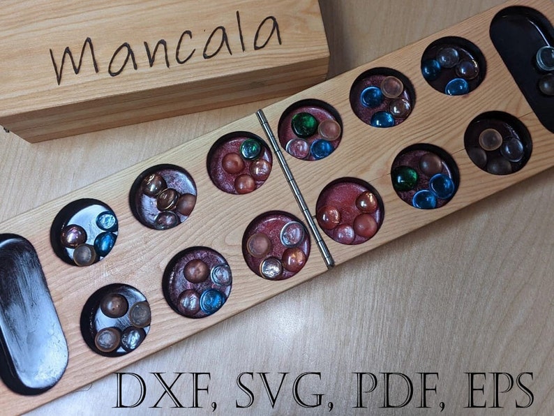 Mancala Board Game SVG, DXF PDF, Files - Etsy