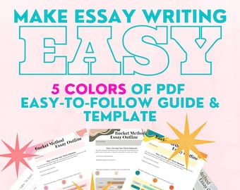 Essay Outline Guide and Template Download | Pink - Etsy