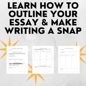 Essay Outline Guide and Template Download | Minimalist - Etsy