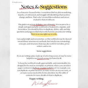 Major Dramatic Question Writing Workbook | Brainstorm & Streamline ...