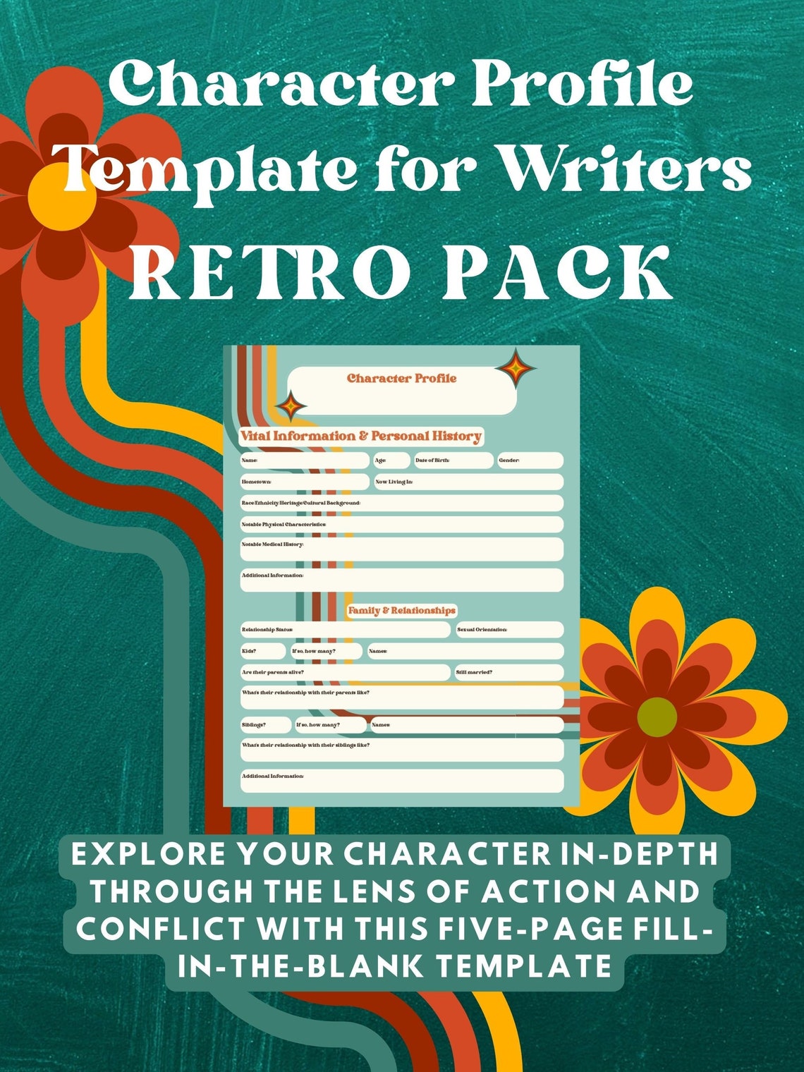 Detailed Character Profile Outline Worksheet Template for - Etsy