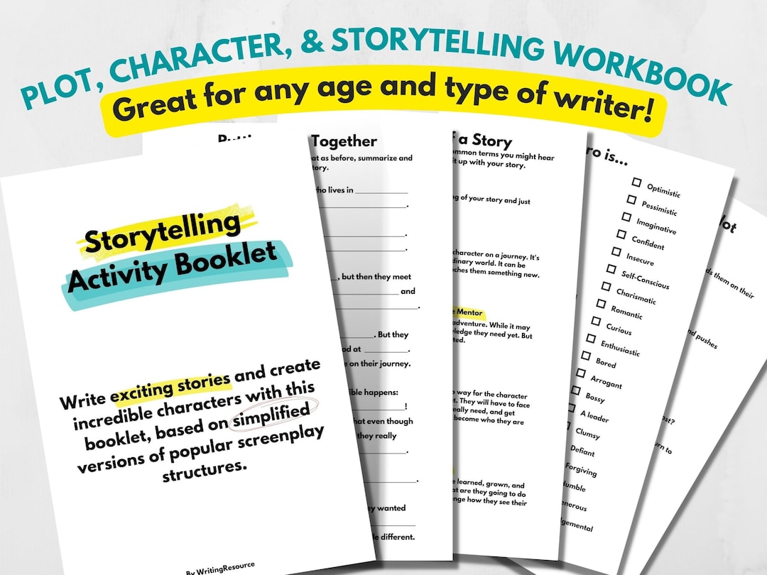 Plot and Character Workbook | Digital Download | Great for Kids ...