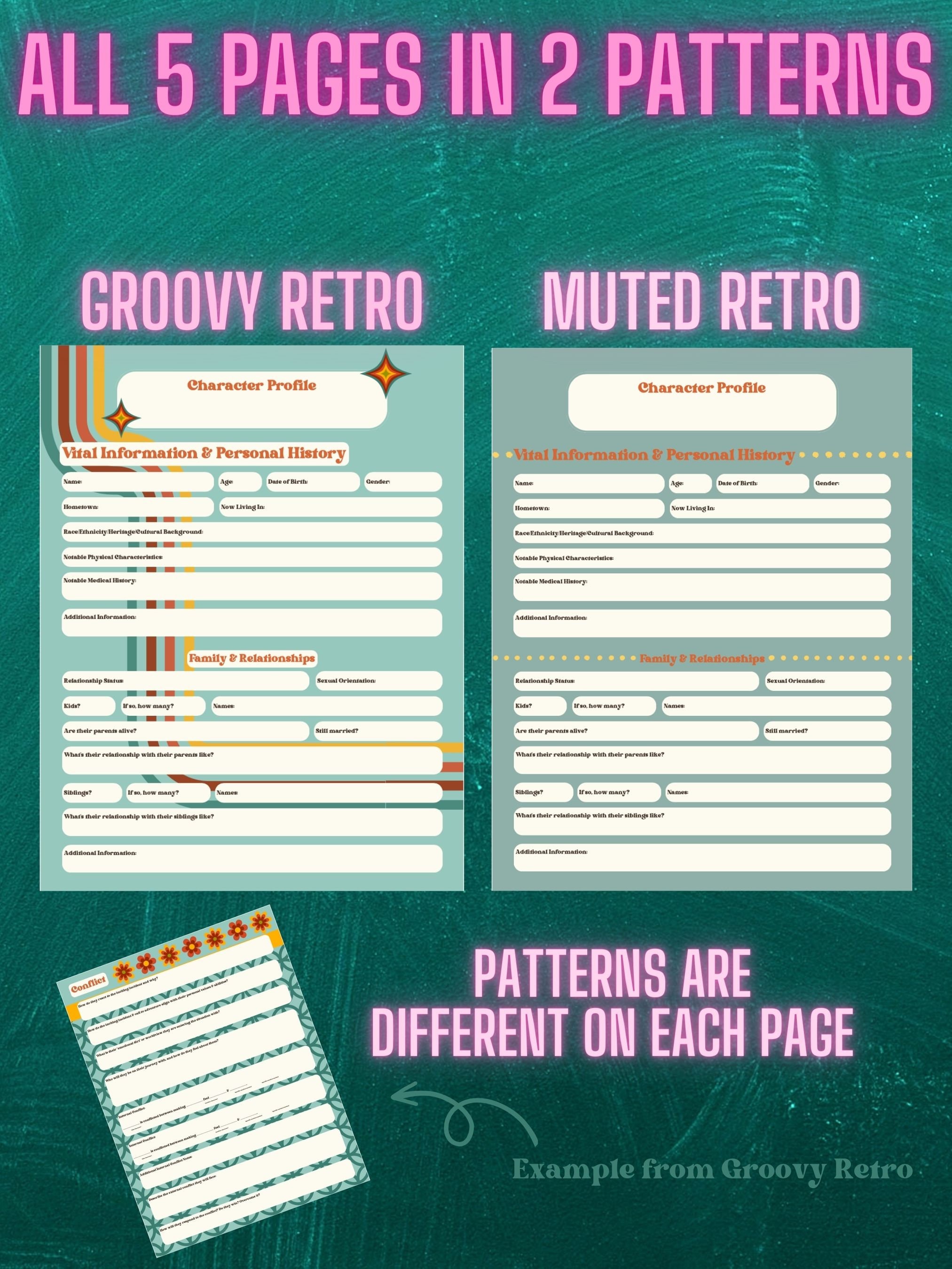 Detailed Character Profile Outline Worksheet Template for - Etsy