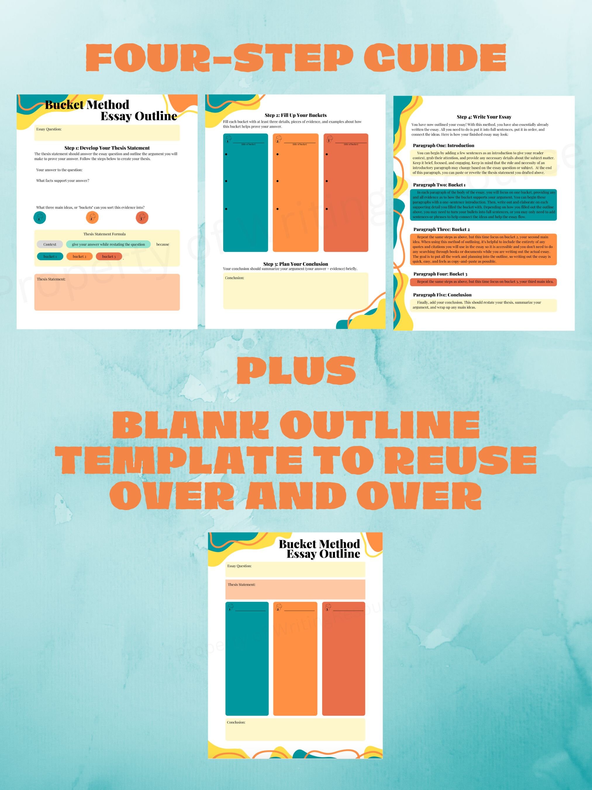 Essay Outline Guide and Template Download | Bright - Etsy