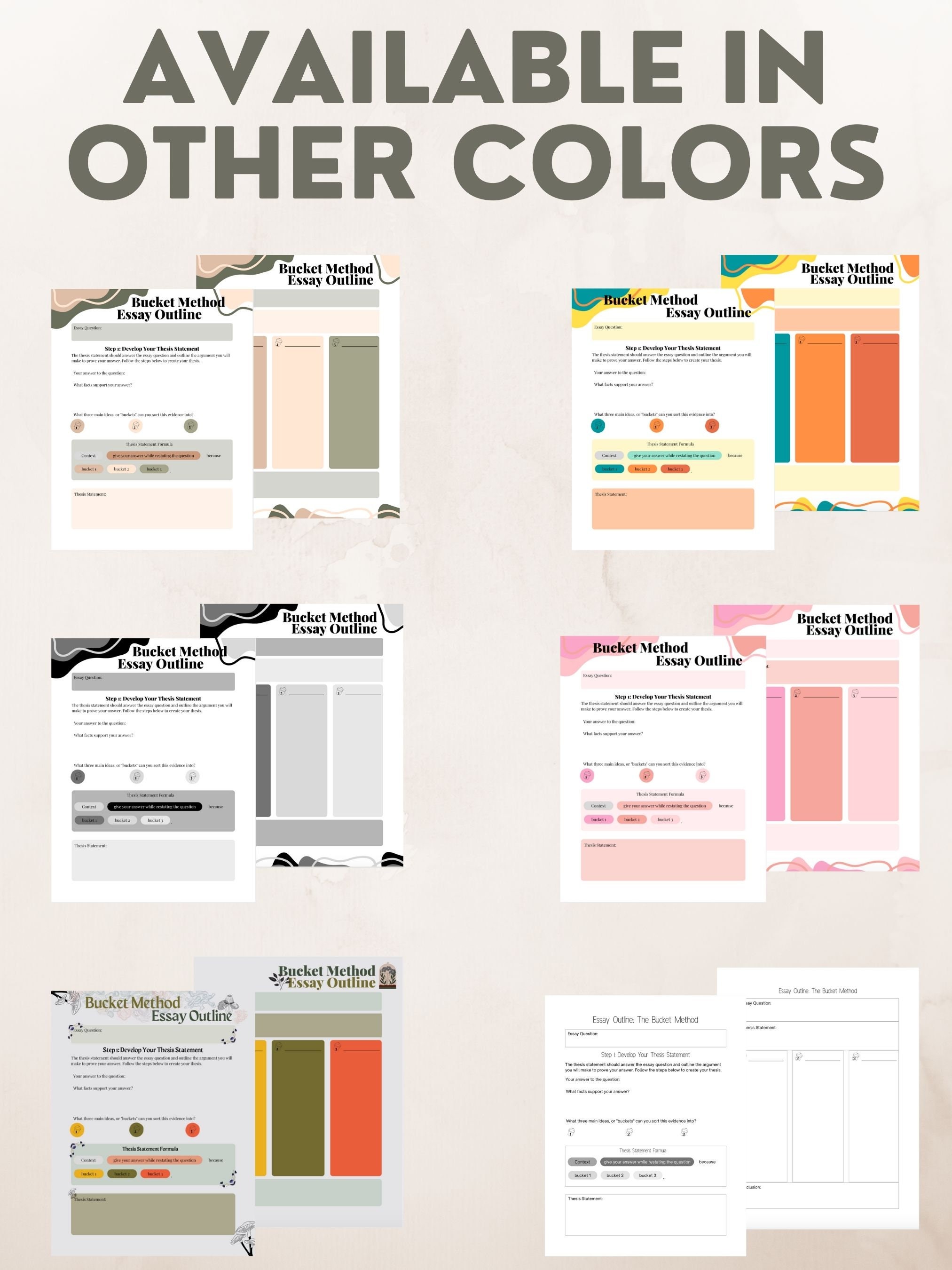 Essay Outline Guide and Template Download | Ice Cream - Etsy