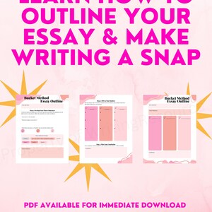 Essay Outline Guide and Template Download | Bucket Method Essay Helper ...