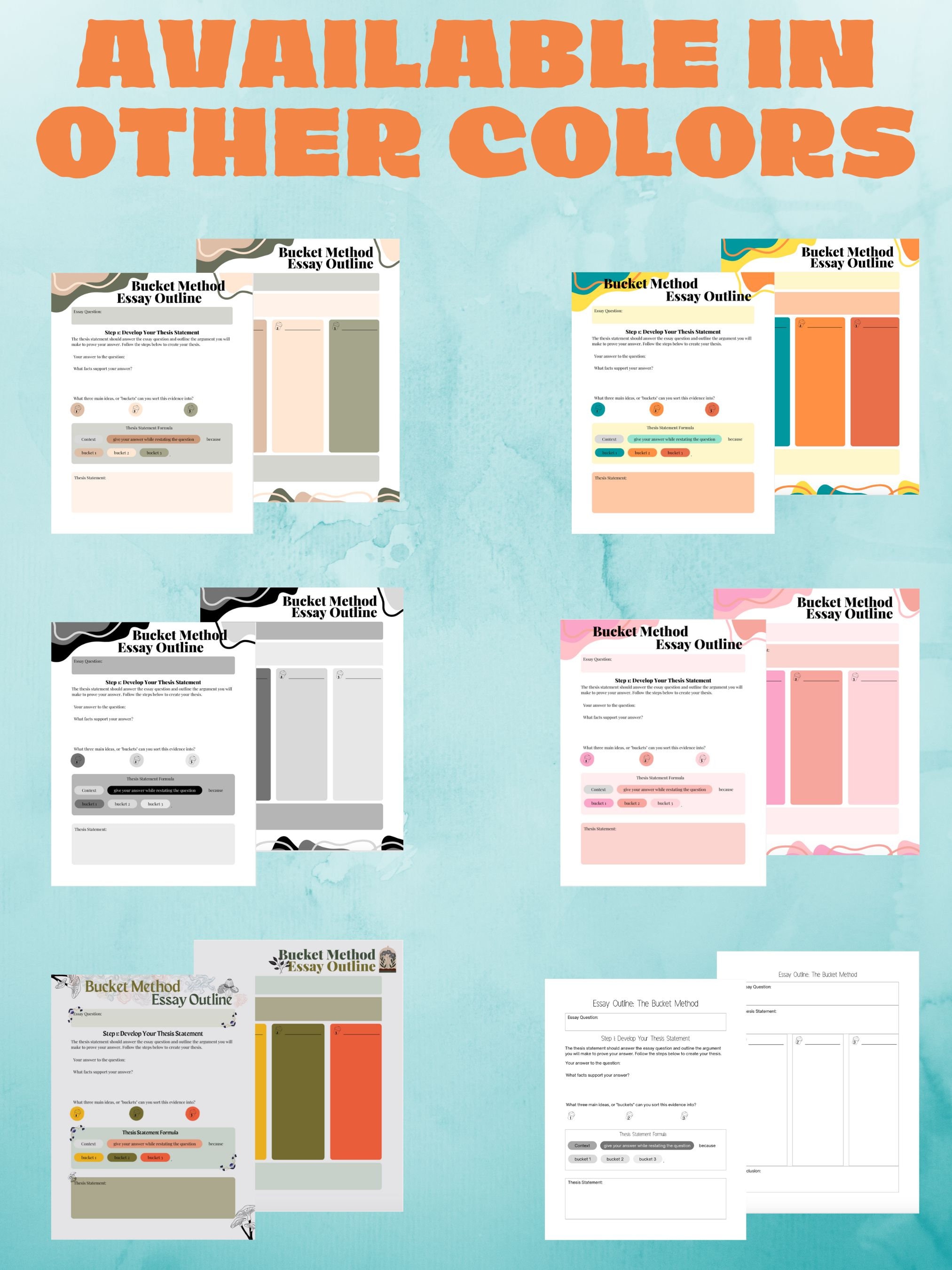Essay Outline Guide and Template Download | Bright - Etsy