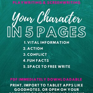 Detailed Character Profile Outline Worksheet Template for Writers ...