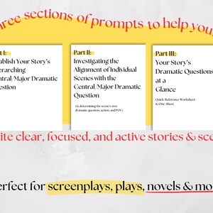 Major Dramatic Question Writing Workbook | Brainstorm & Streamline ...