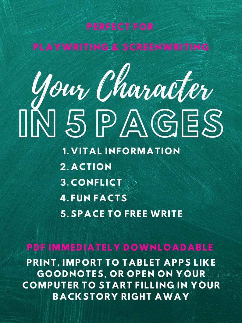 Detailed Character Profile Outline Worksheet Template for - Etsy