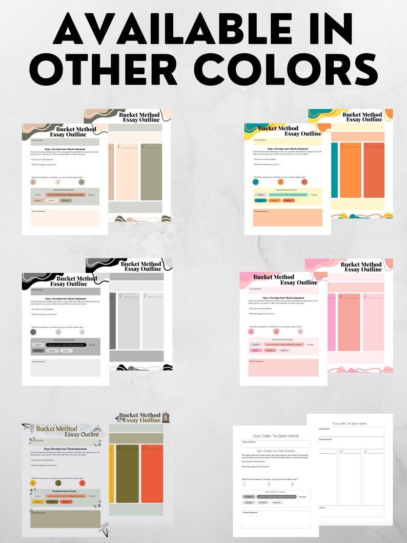 Essay Outline Guide and Template Download | Minimalist - Etsy