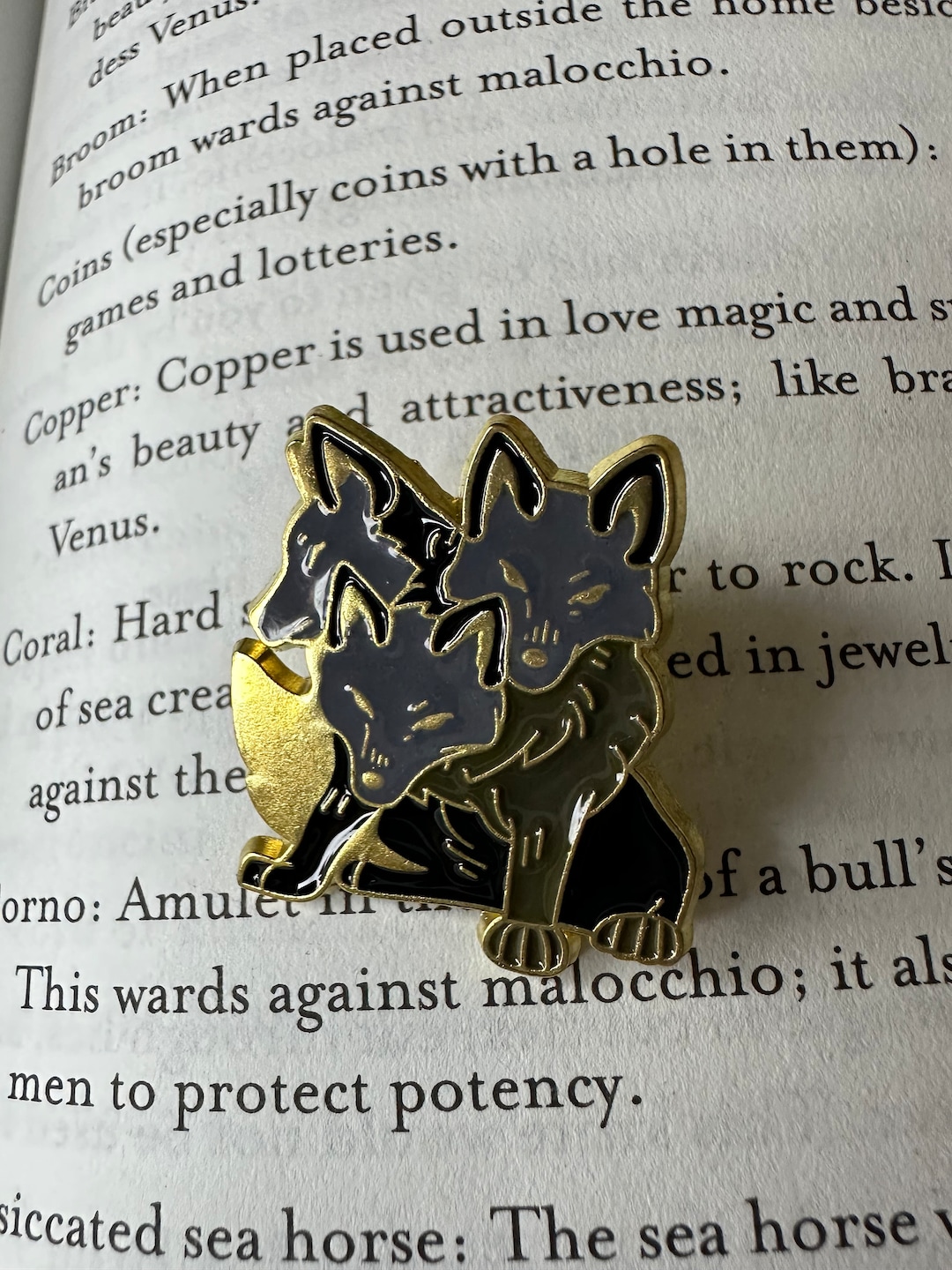 Cerberus Enamel Pin | Hades Greek God - Etsy