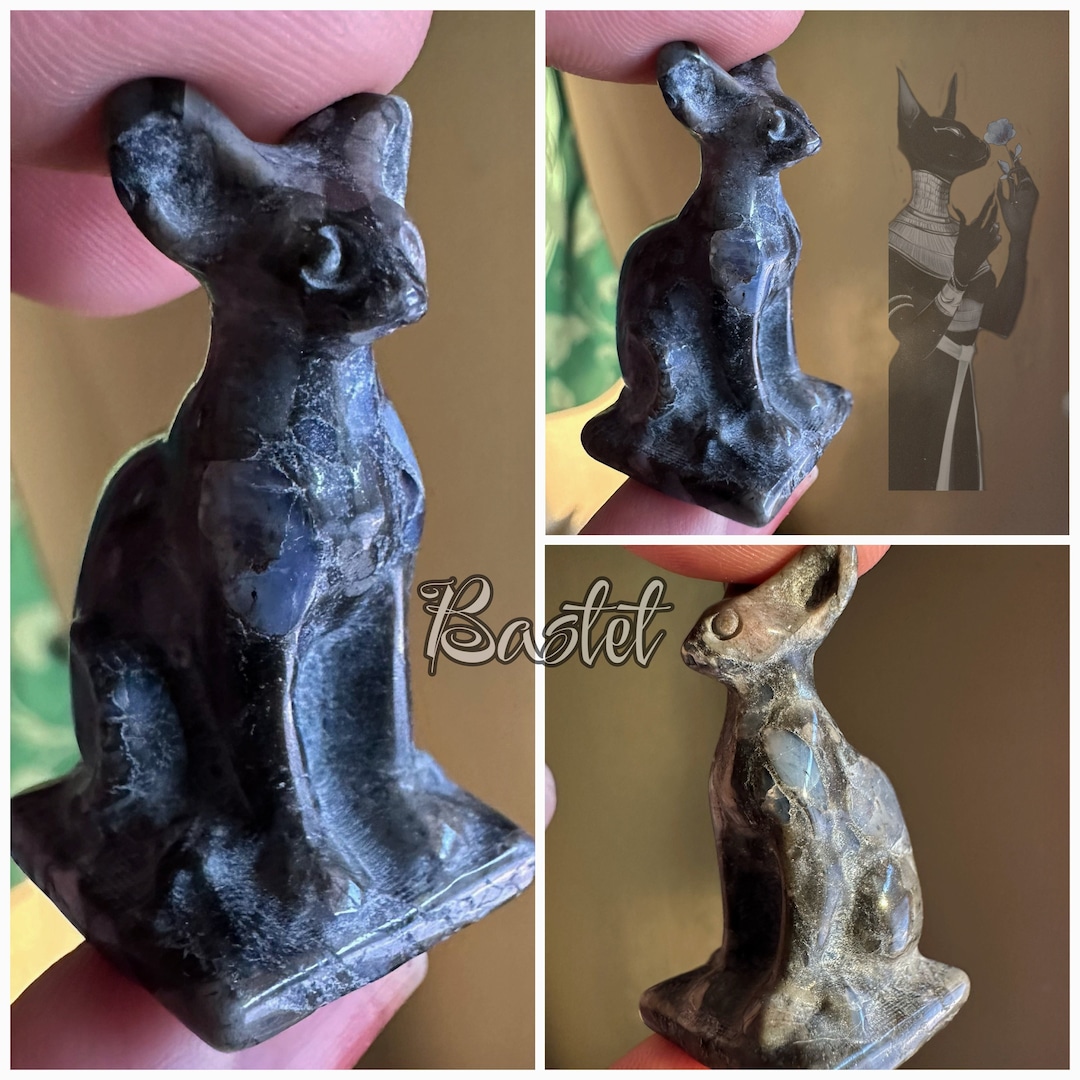 Small Bastet Crystal Bastet Goddess Egyptian Gods Bast Altar - Etsy