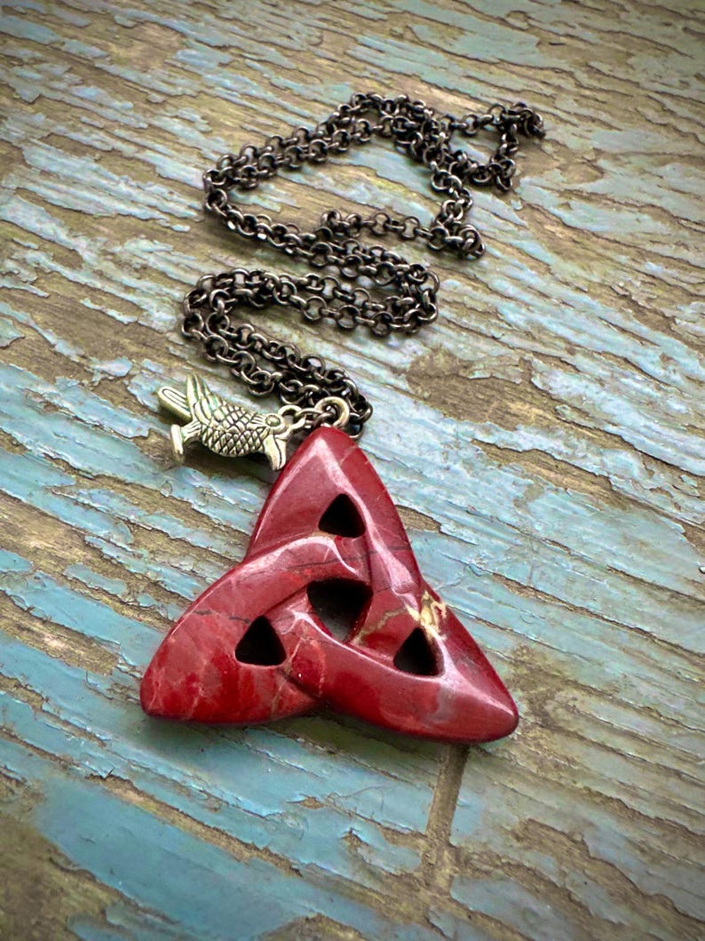 The Morrigan Red Jasper Tailsman | the Morrigan Devotional Necklace ...