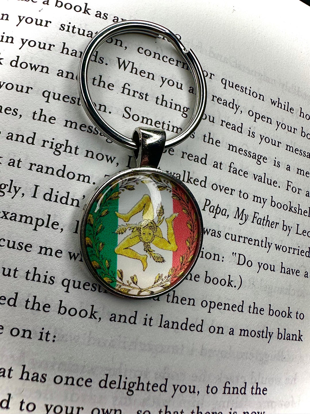 Sicilian Keychain | Sicily | Italy Keychain | Italian - Etsy