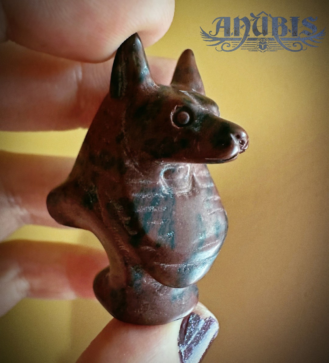 Anubis Crystal Mahogany Obsidian or Aventurine Anubis Altar - Etsy