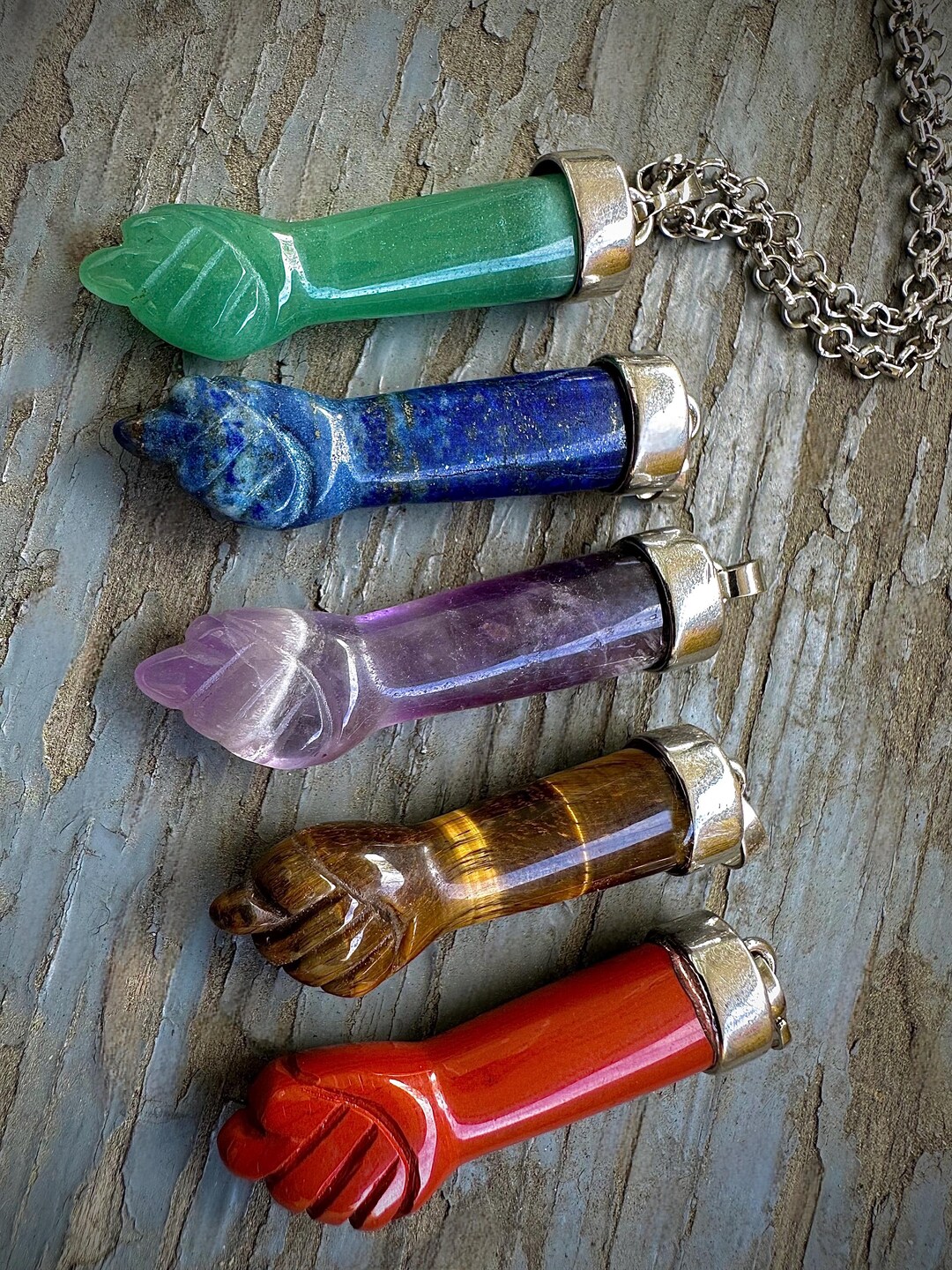 Handcarved Mano Fica Necklace | Handcarved Crystal Cornicello | Italian ...
