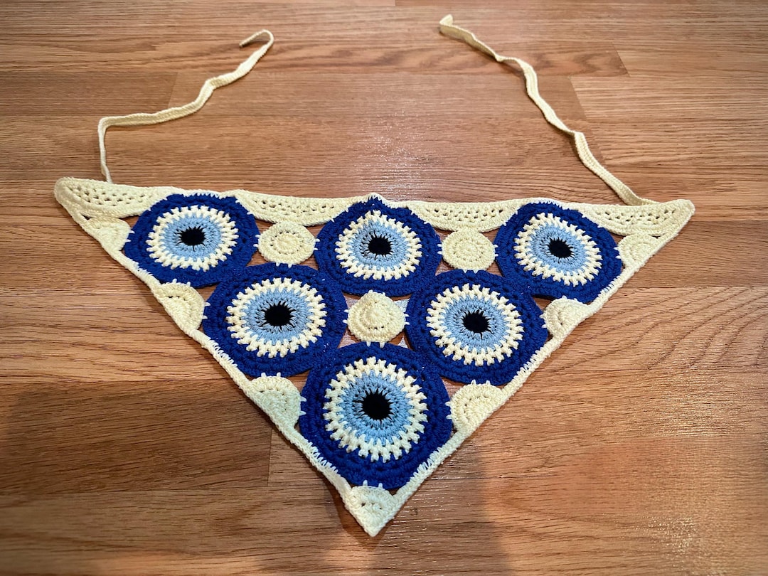 Evil Eye Protection Veil | Protection Veil | Evil Eye Decor | Crochet ...