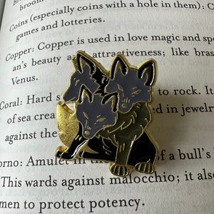 Cerberus Enamel Pin | Hades Greek God - Etsy