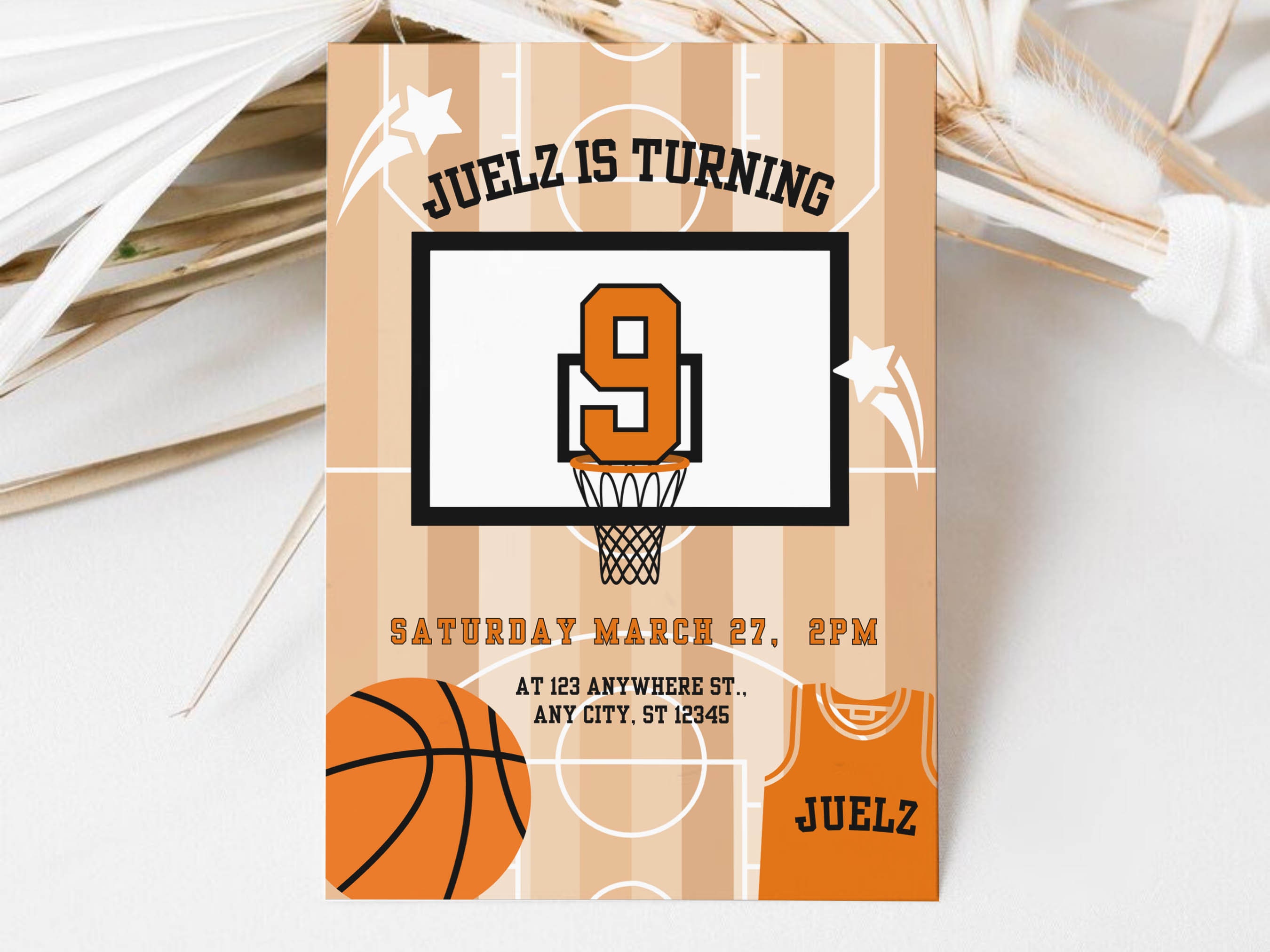 Basketball Birthday Invitation - Etsy