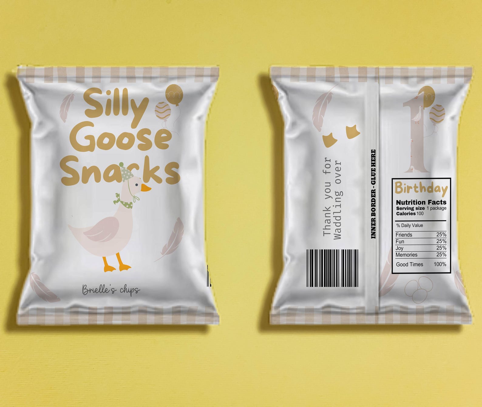 One Silly Goose Chips | First Birthday - Etsy