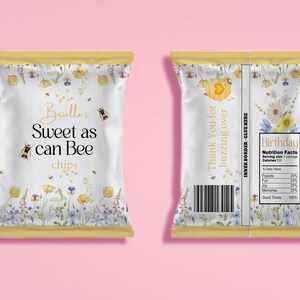 Bee Chip Bags Digital Template | Bee Party Favor | Bee-themed Chip ...