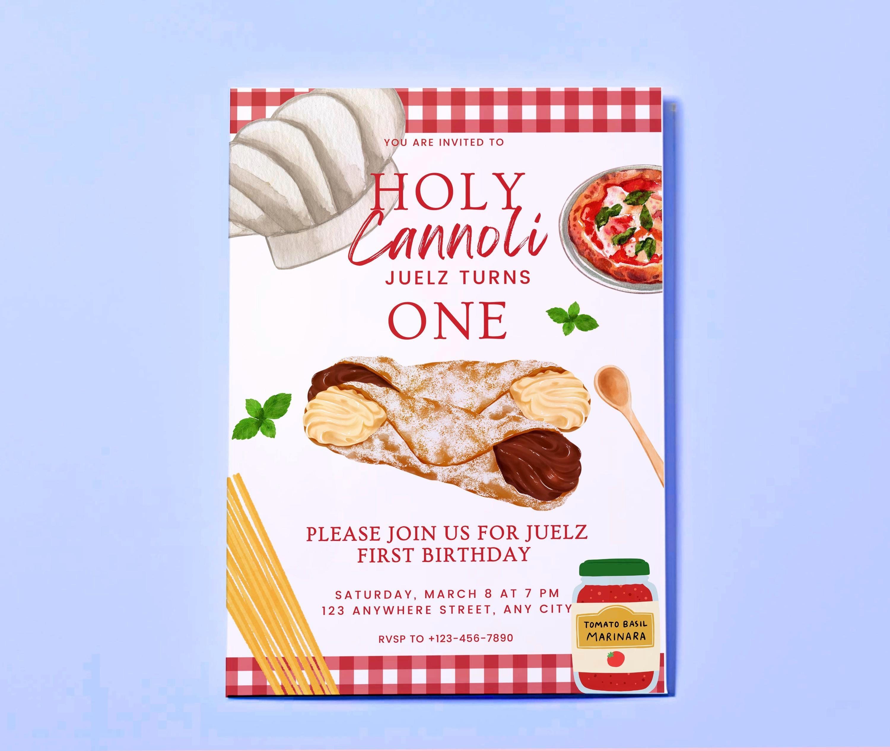 Holy Cannoli Invite | Italian Birthday | Buon Compleanno - Etsy