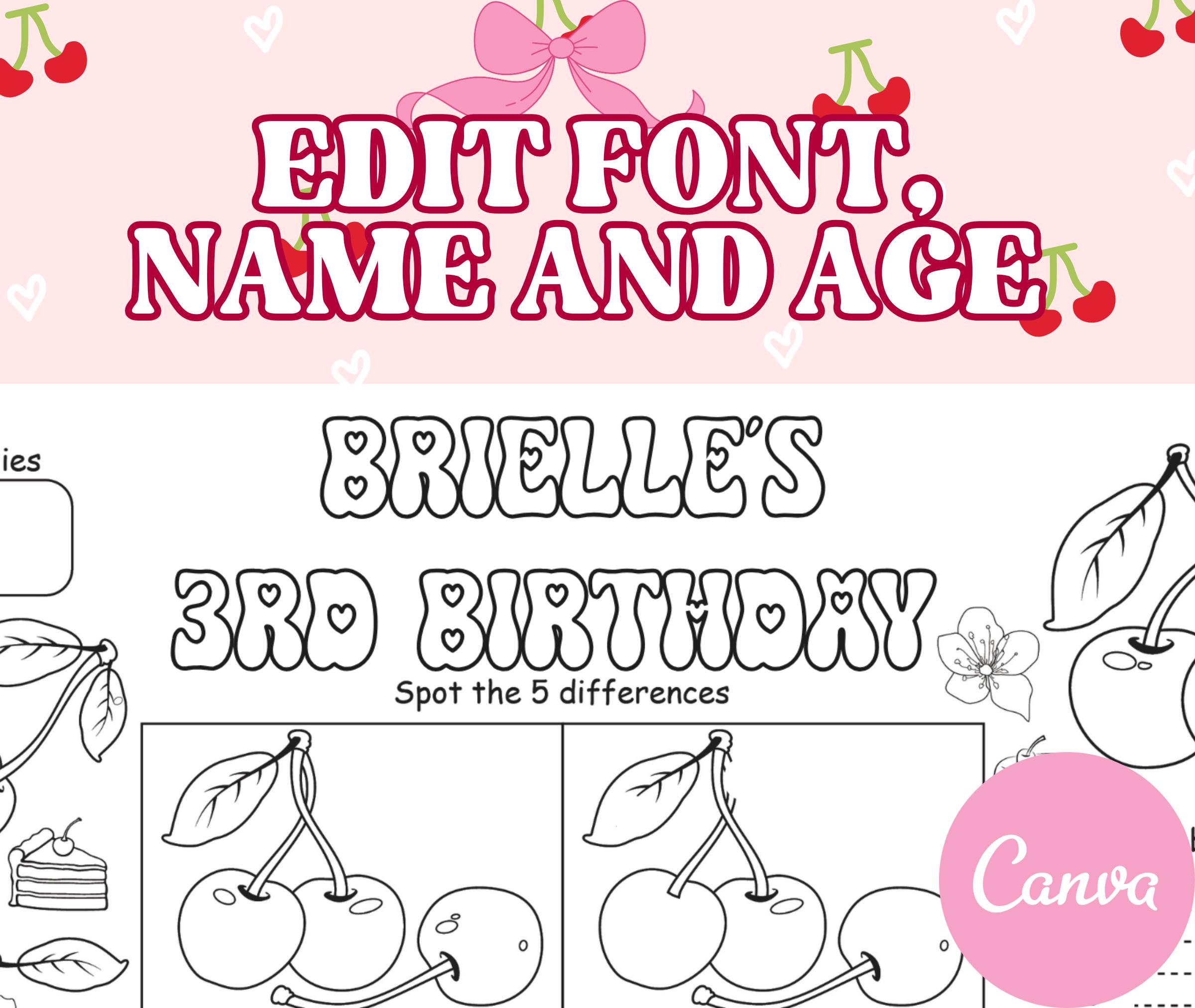 Cherry Activity Sheet Printable, Cute Cherry Kids Games Page, Cherry ...
