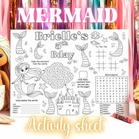 Pin the Tail on the Mermaid INSTANT DOWNLOAD Printable Birthday Party ...