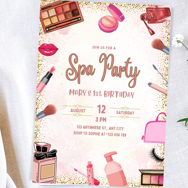 Spa Party Invitation - Etsy