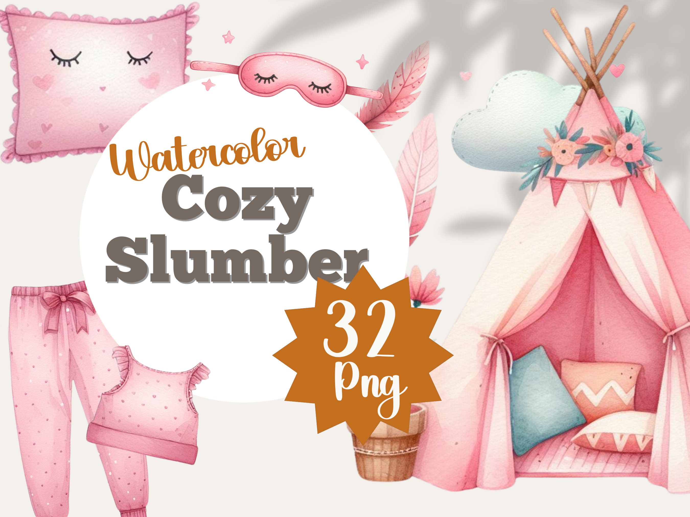 32 Slumber Party Clipart | Sleepover Png - Etsy
