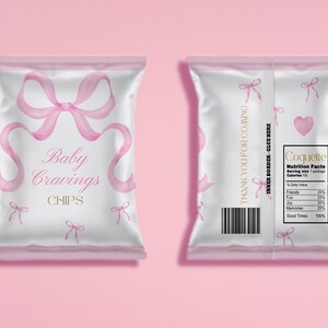 Coquette Baby Shower Editable Bundle | Coquette Chip Bag, Coquette ...