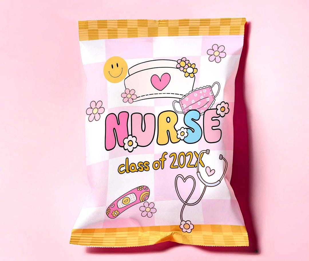 Nurse Graduate Chip Bag Template| Nursing School Grad Favor | RN BSN ...