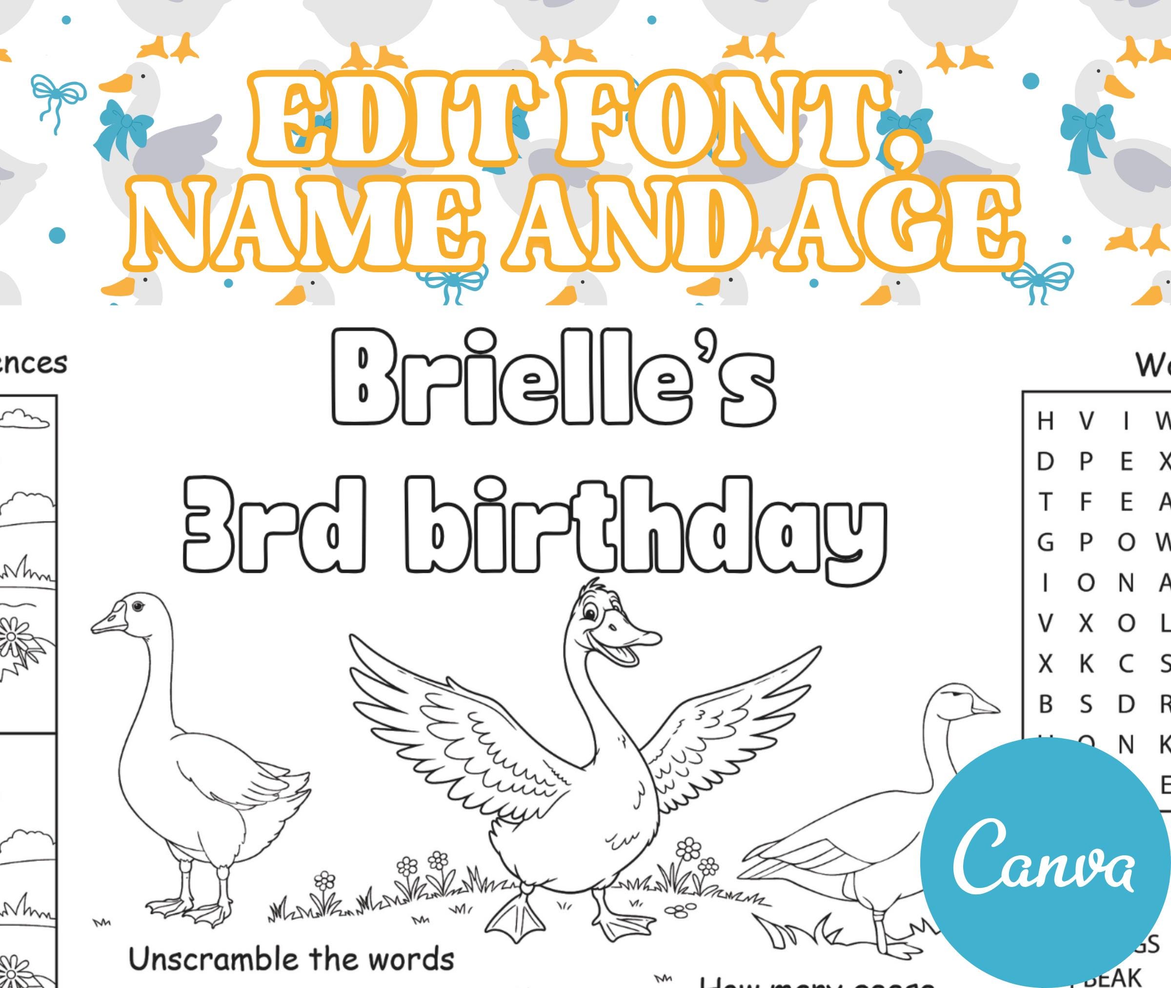 Goose Activity Sheet Printable, Goose Kids Game Page, Goose Maze, Word ...