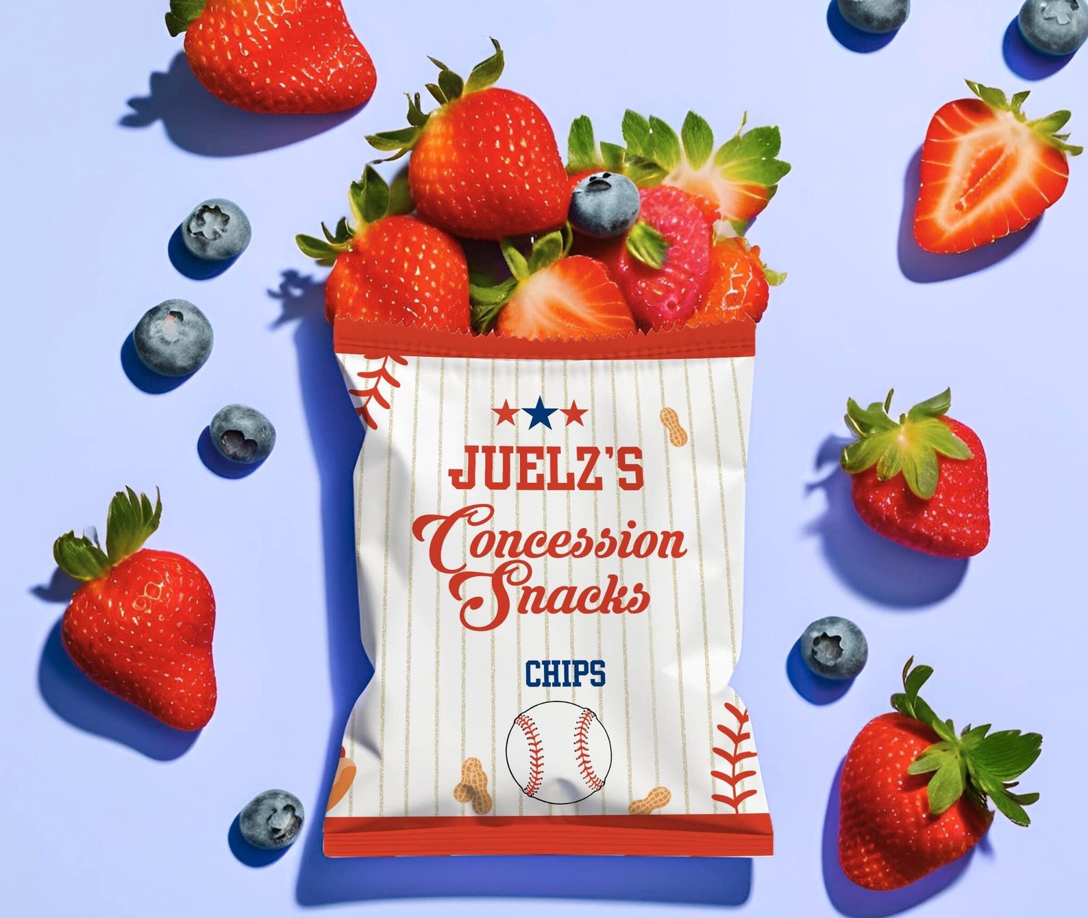 Baseball Chip Bags Digital Template | Sports Party Favor | Baseball ...