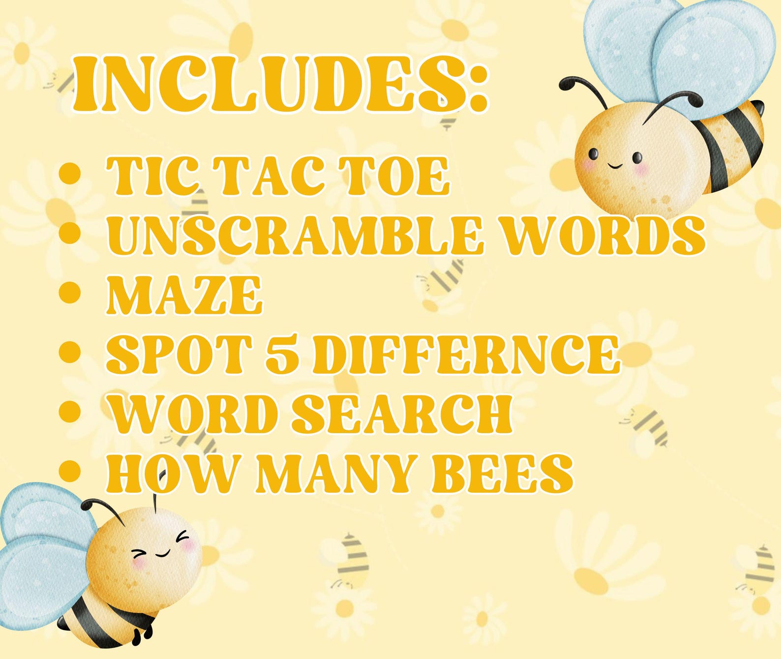 Bee Activity Sheet Printable, Bee Kids Games Page, Bee Maze Word Search ...