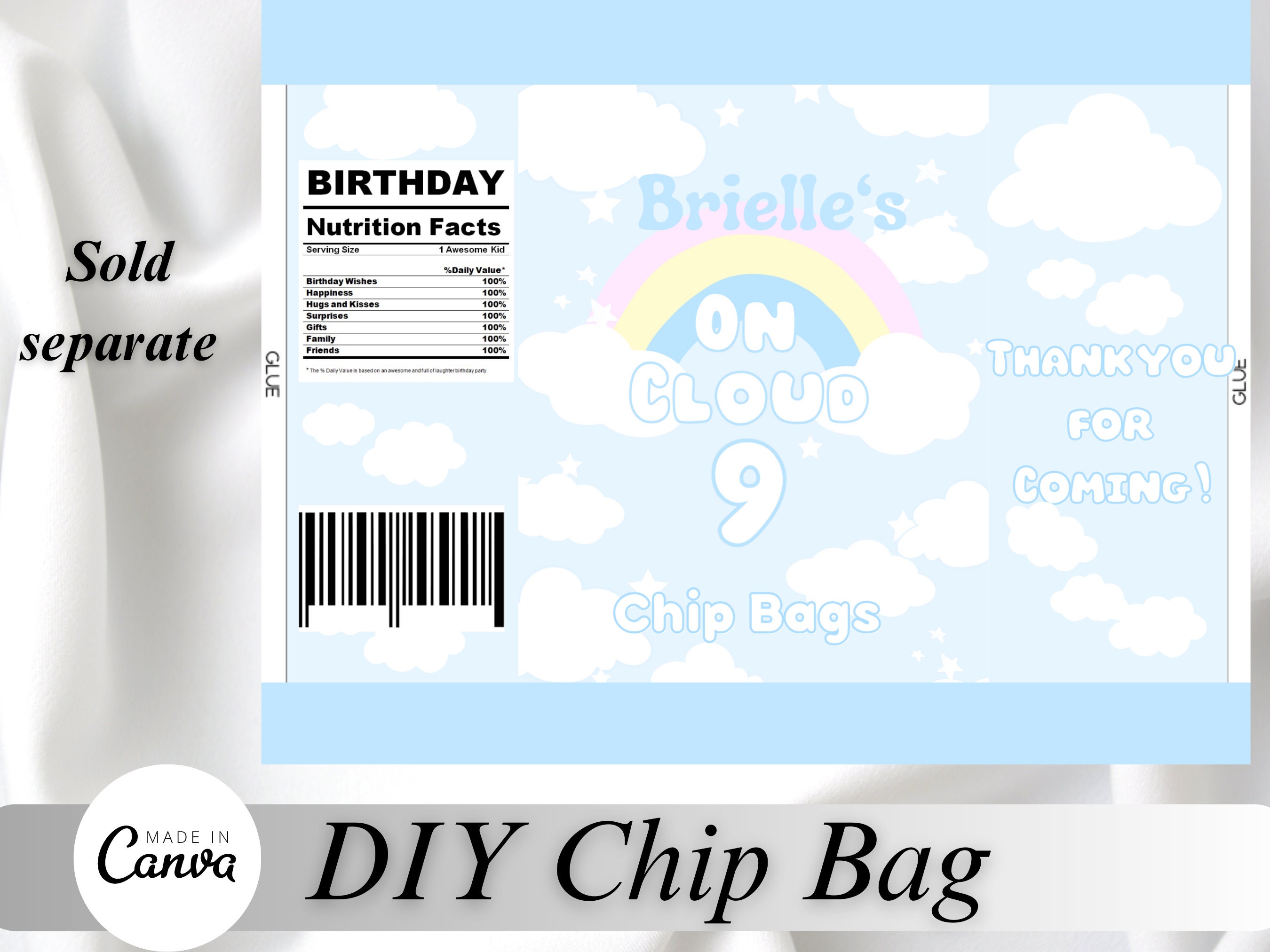 Cloud 9 Birthday Invitation Cloud 9 Party 9th Birthday Invitation - Etsy