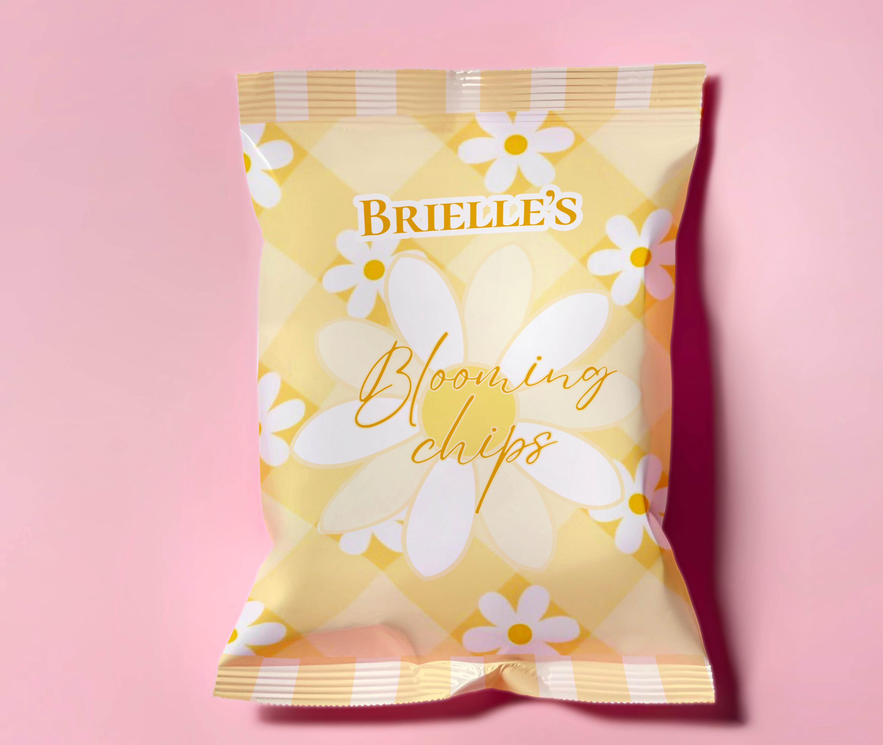 Daisy Flower Chip Bag Template | Boho Digital Party Favor | Floral Chip ...