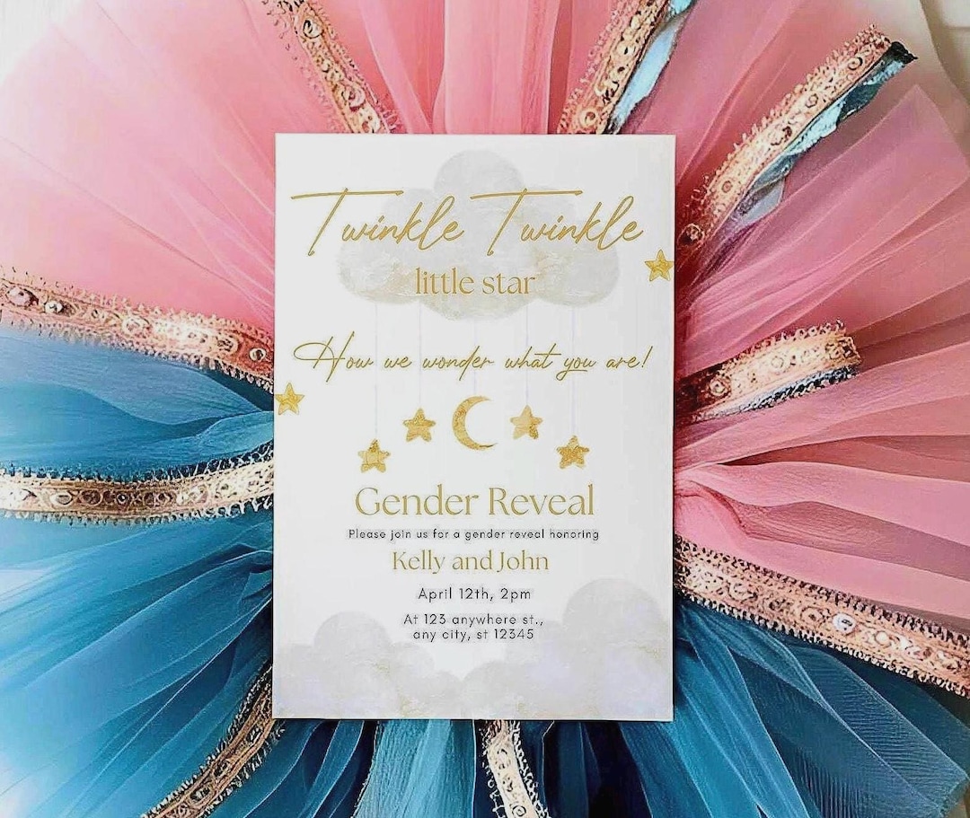 Twinkle Twinkle Little Star How We Wonder What You Are Gender Reveal ...