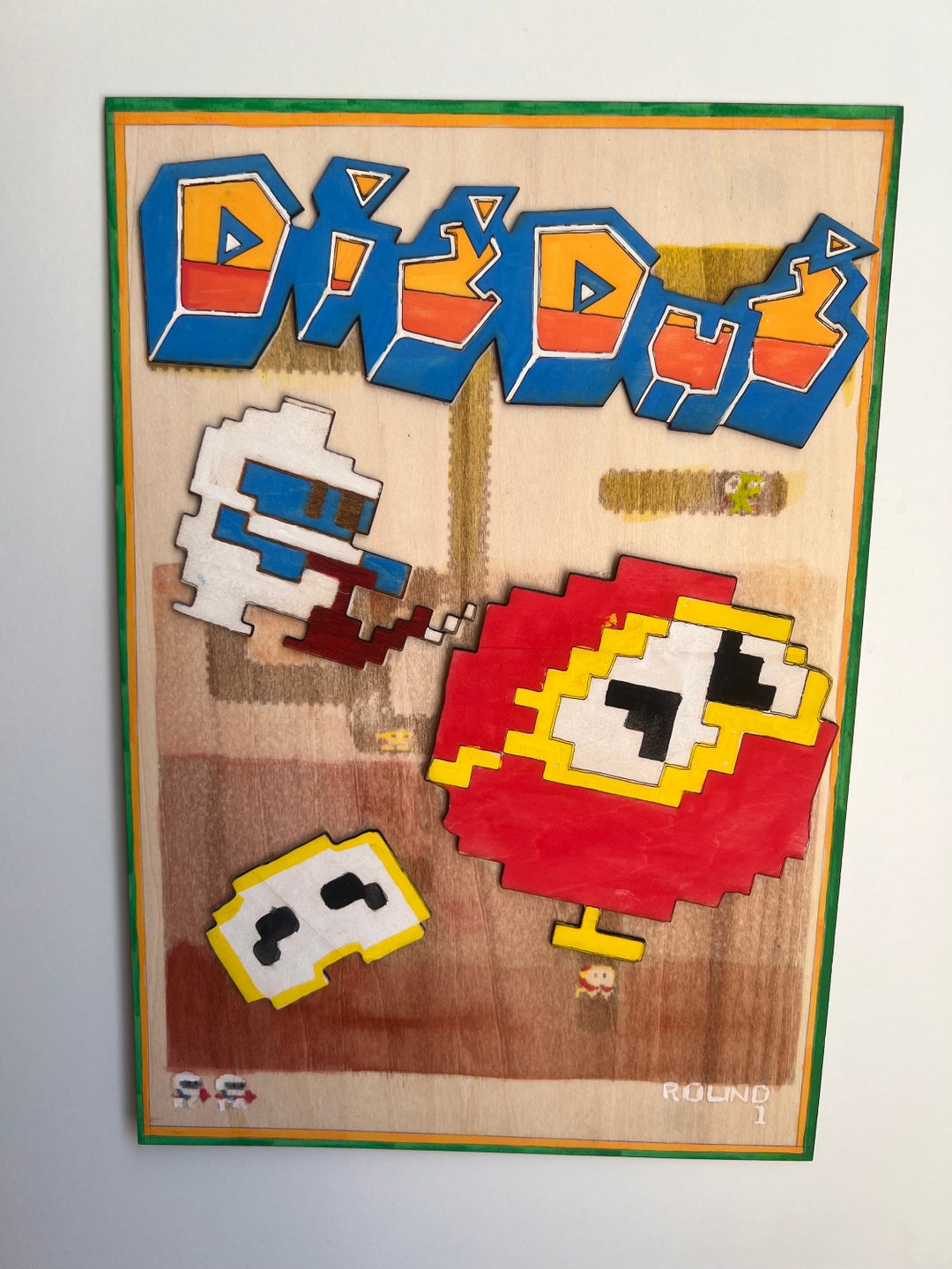 Dig Dug 3D Wooden Poster Sign Wooden 3D Laser Engraved Gamer Gift Wall ...