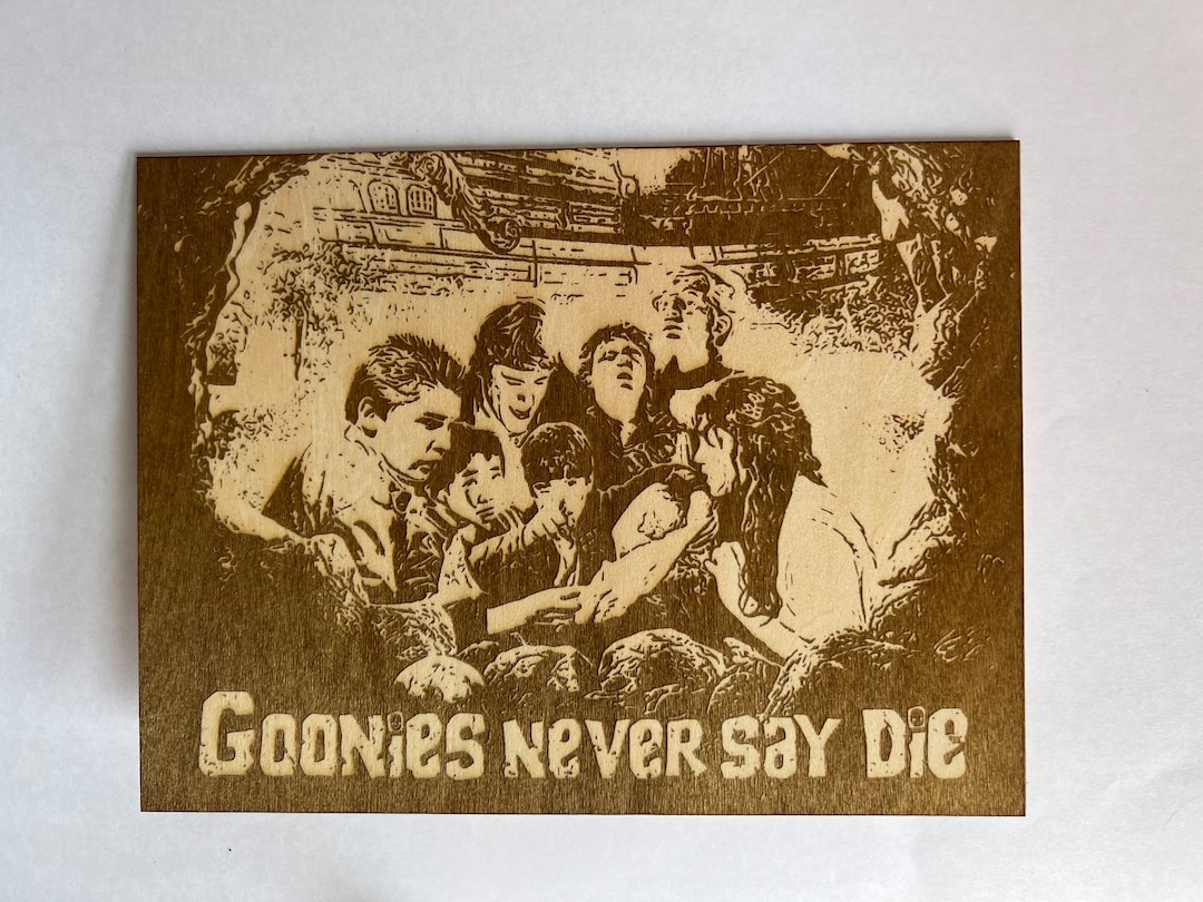 Goonies Wooden Desk Standee Wooden Laser Engraved Sign Wood Art - Etsy