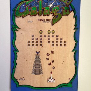 Galaga 3D Wooden Poster Sign Wooden 3D Laser Engraved Gamer Gift Wall ...