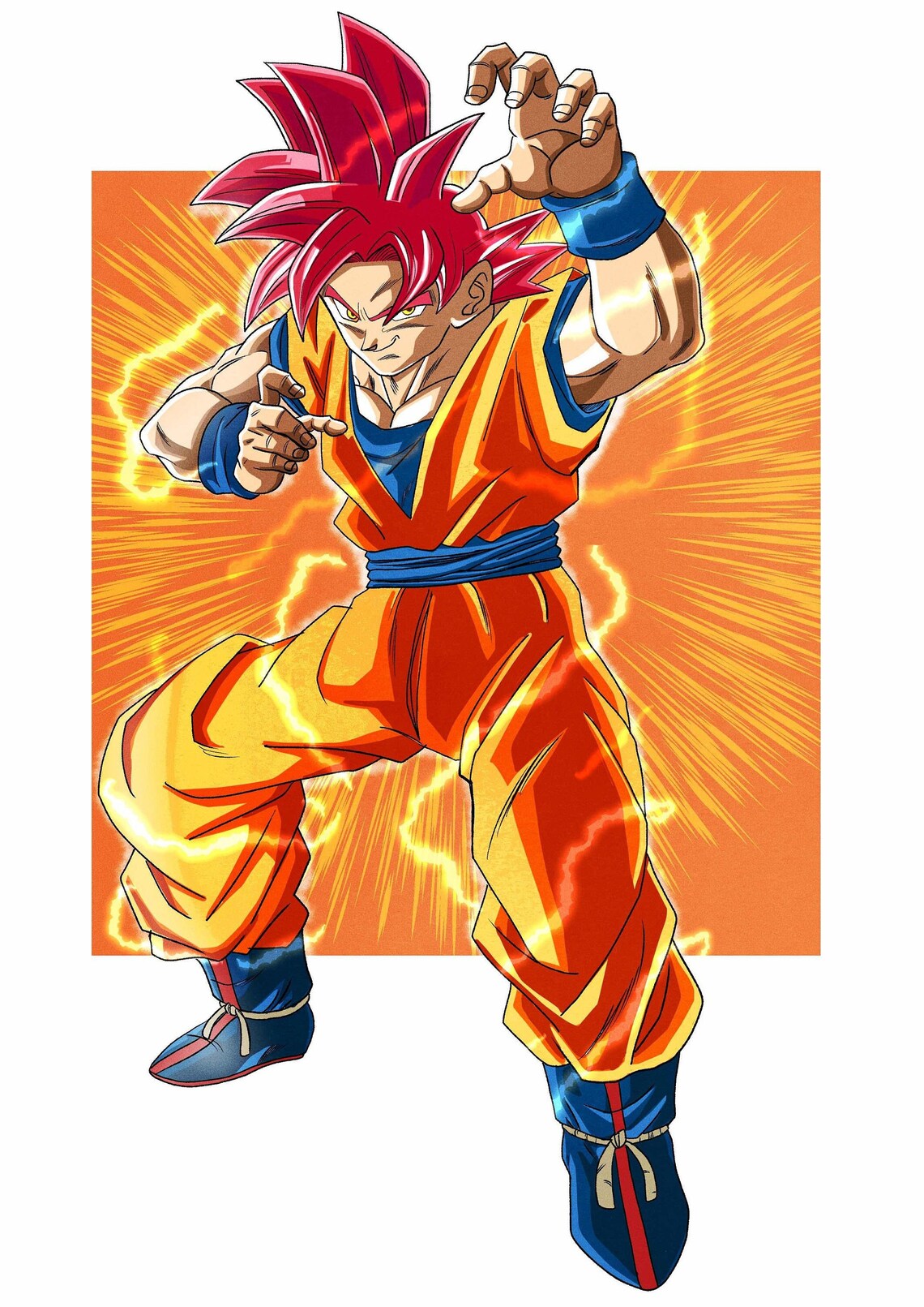 Unleashing Divinity: Super Saiyan God Goku - Etsy